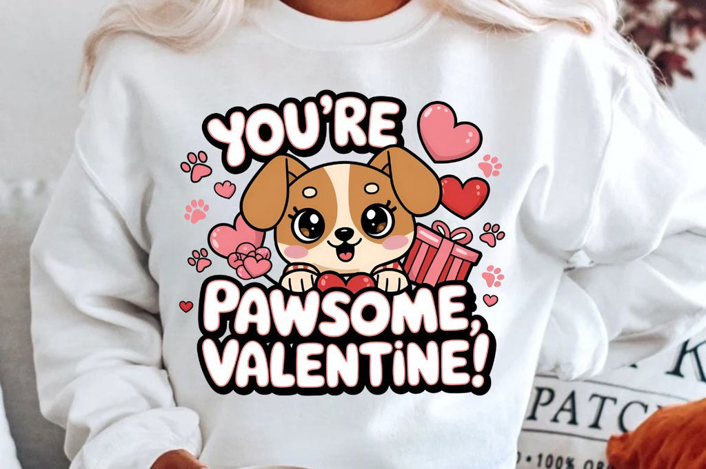 You're pawsome Valentine Sublimation Design - So Fontsy