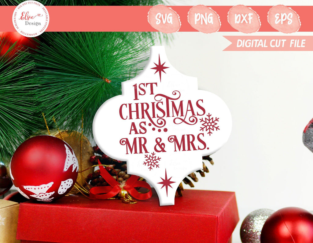 1st Christmas As Mr and Mrs - SVG, PNG, DXF, EPS - So Fontsy