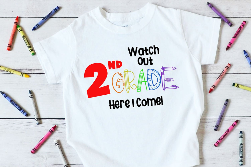 2nd Grade Here I Come SVG | Back To School SVG - So Fontsy