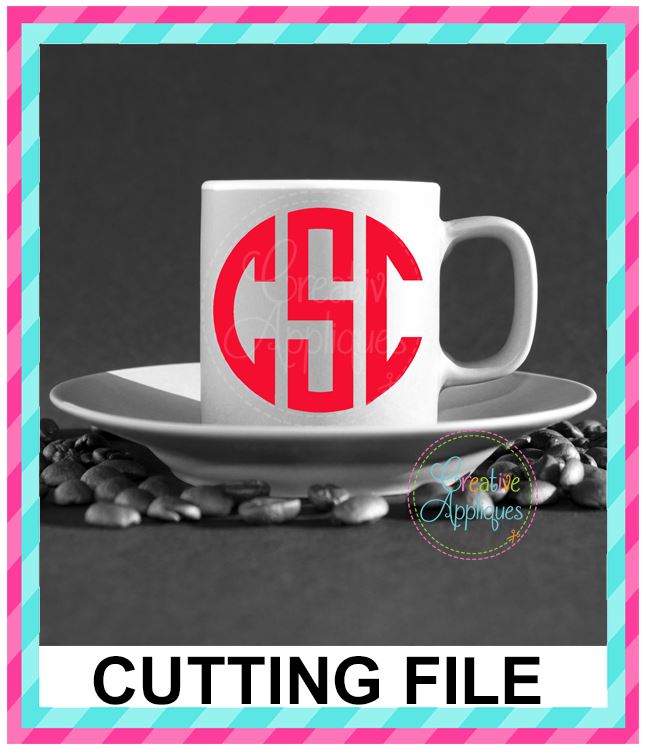 3 Letter Monogram Alphabet Cut File - So Fontsy
