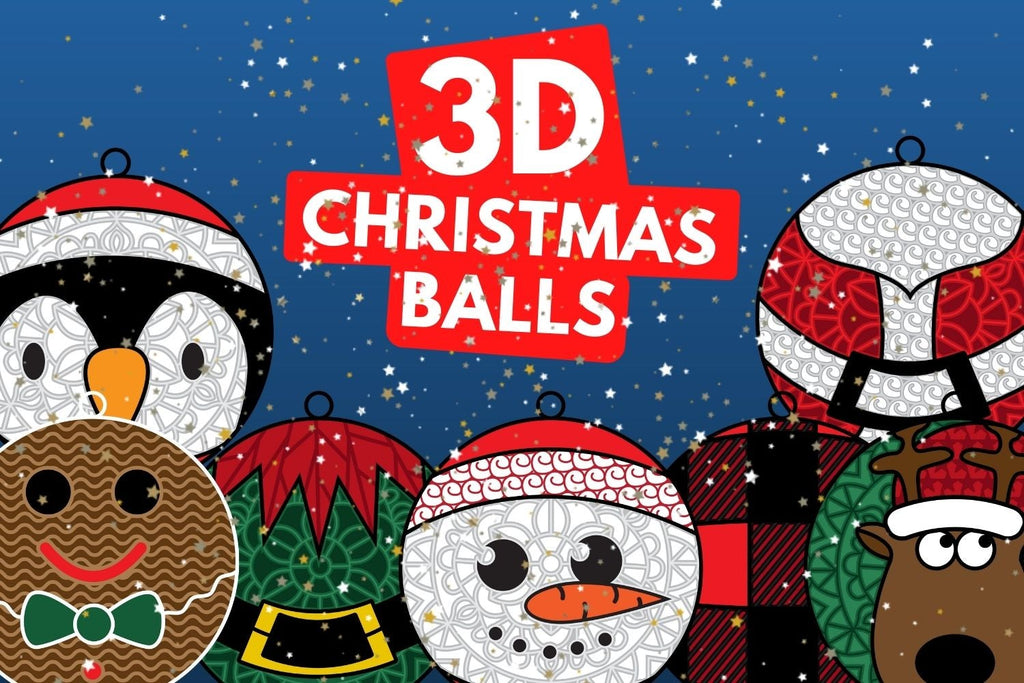 3D Christmas Balls SVG Bundle | vol. 2 - So Fontsy