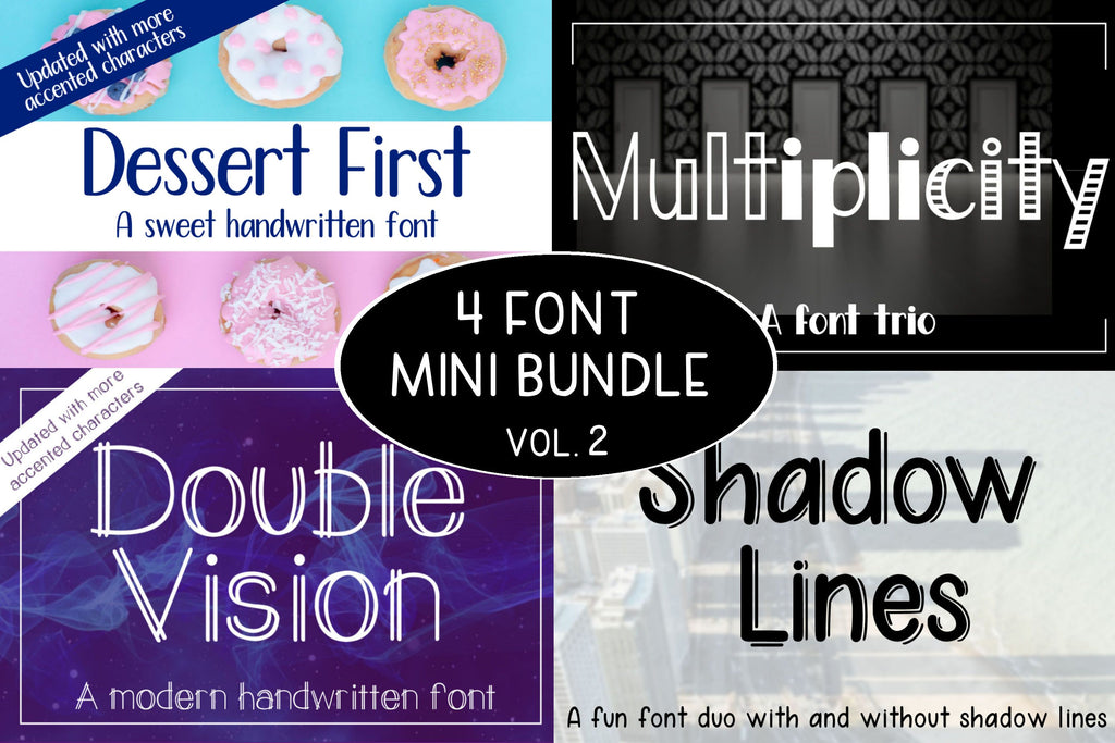4 Font Mini Bundle - Volume 2 - So Fontsy
