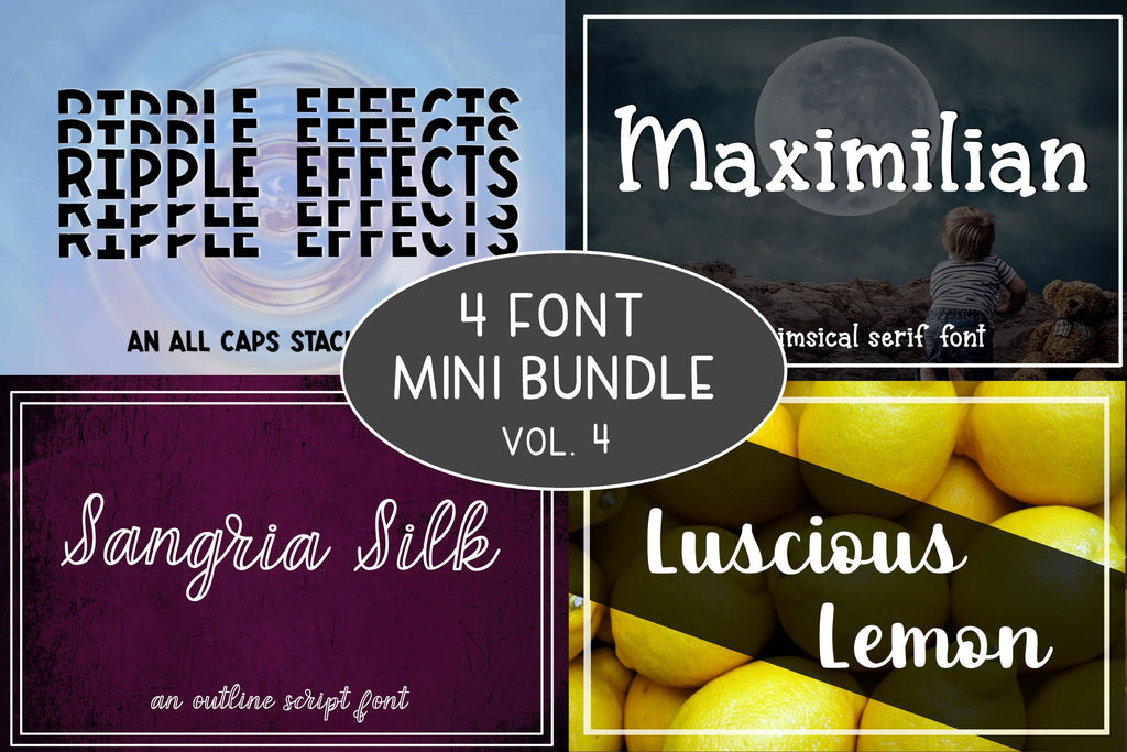 4 Font Mini Bundle - Volume 4 - So Fontsy