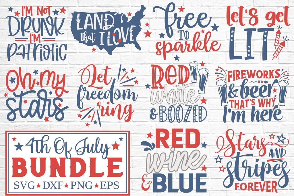 4th Of July Svg Bundle, Independence Day Svg, Patriotic Svg - So Fontsy