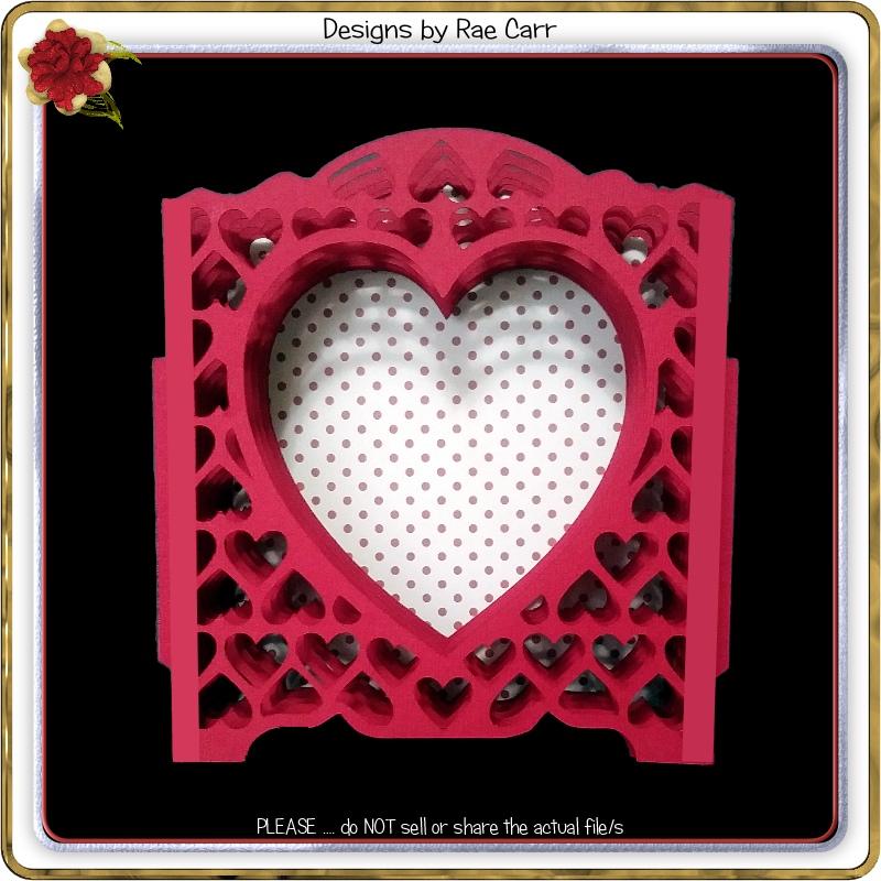 990 Layered Sliceform Heart Lattice Greeting Card - So Fontsy