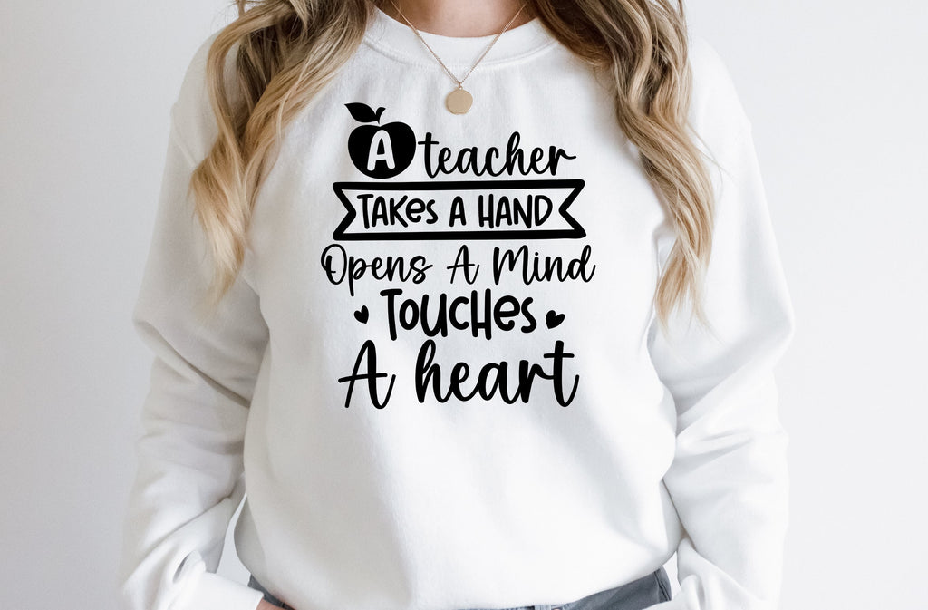 A teacher take a hand, teacher svg designs - So Fontsy