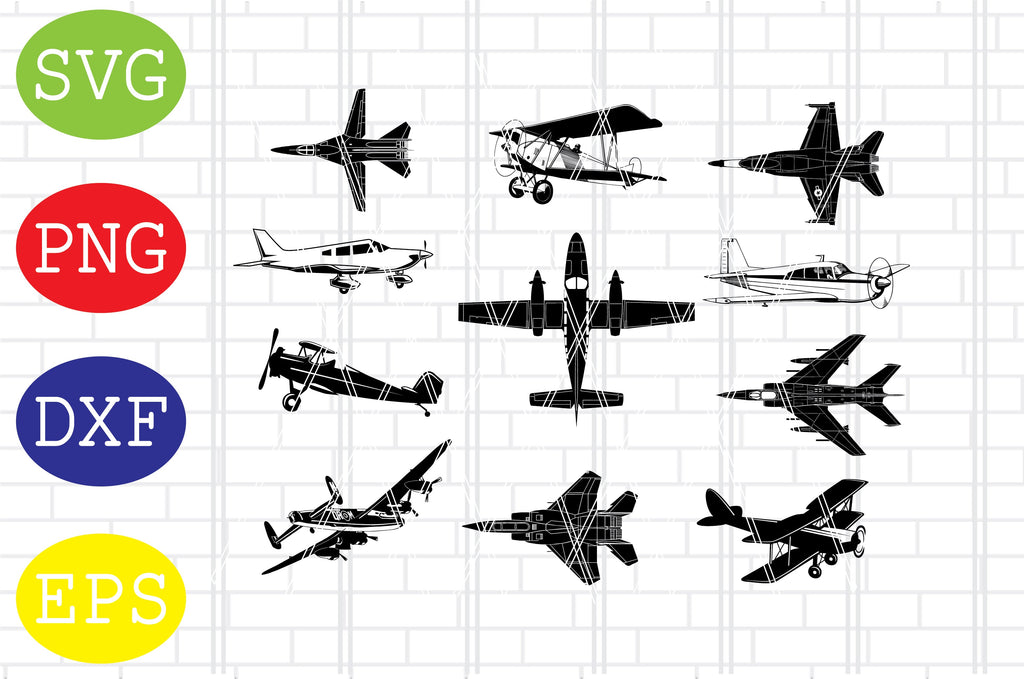 Airplane Svg, War Plane Svg, Airplane Clipart - So Fontsy