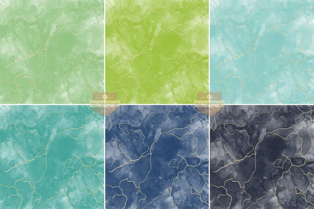 Alcohol Ink, Gold Glitter Digital Paper Background - So Fontsy