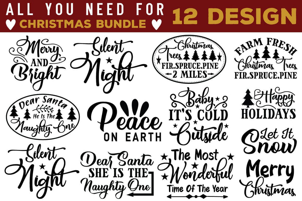 All You Need For Christmas Bundle - So Fontsy