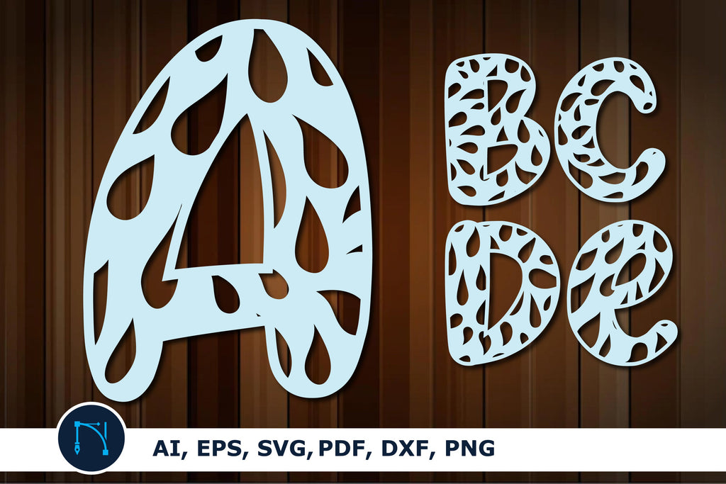 alphabet a-z laser/paper cut svg bundle - So Fontsy