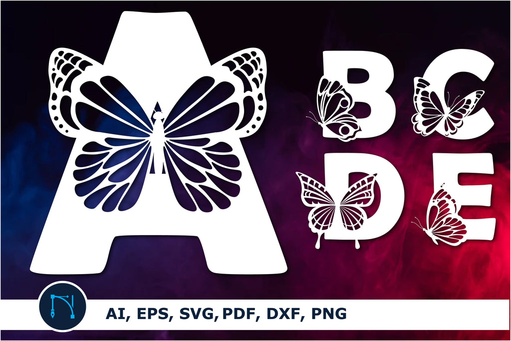 Alphabet A-Z laser/paper cut SVG bundle - So Fontsy