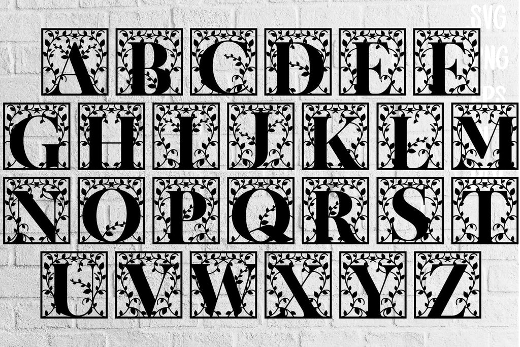 Alphabet Cover A-Z 3 Bundle svg eps ai png pdf - So Fontsy