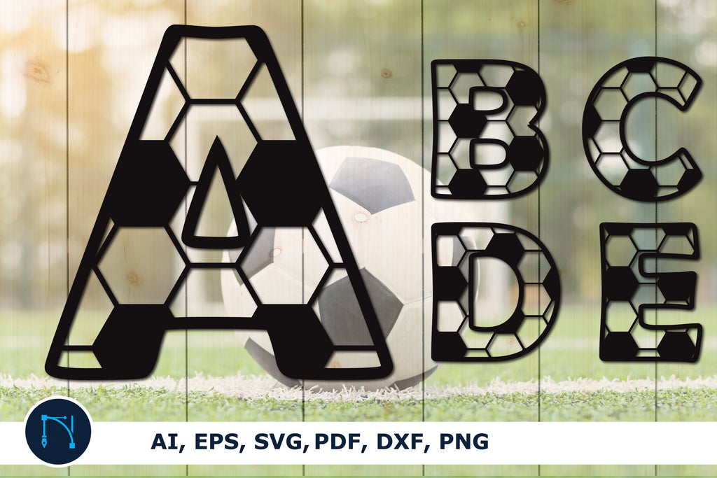 Alphabet football a-z pattern SVG bundle - So Fontsy