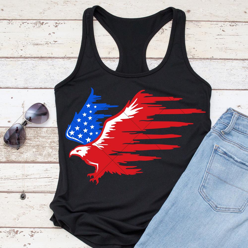 American Eagle - USA patriotic 4th of July Eagle Flag - So Fontsy