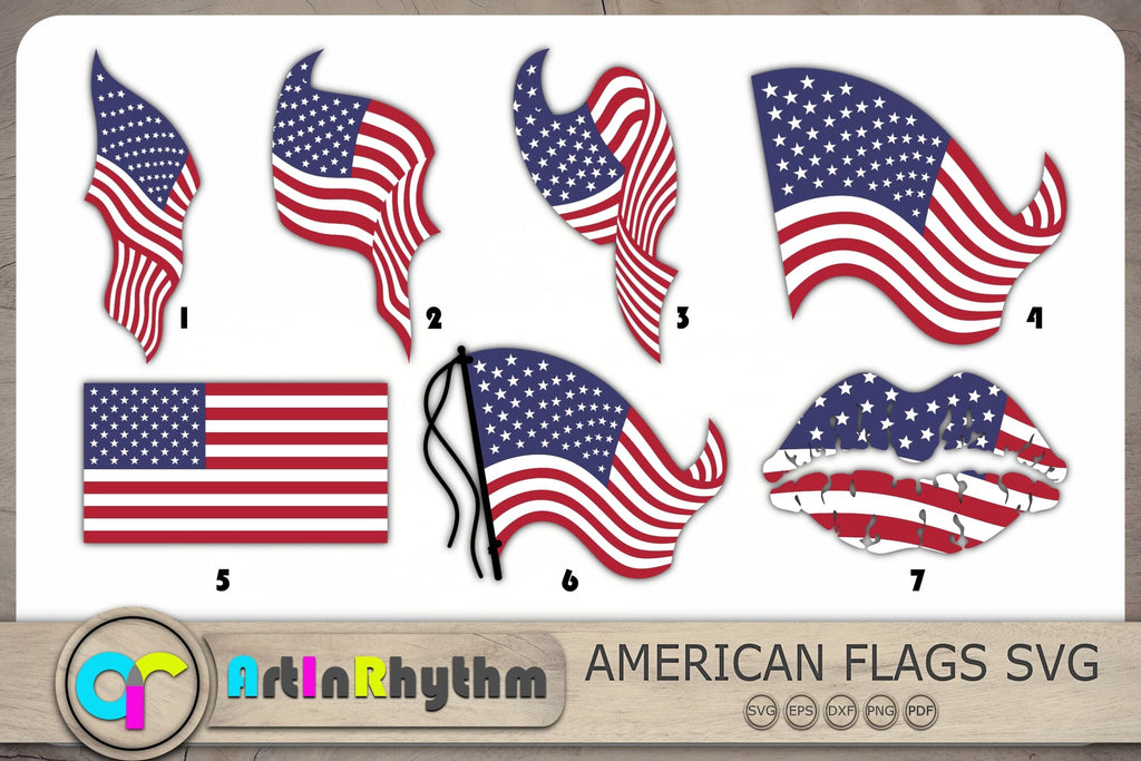 American Flag Svg Bundle, American Flags Svg, USA Flags Svg, US Flags ...