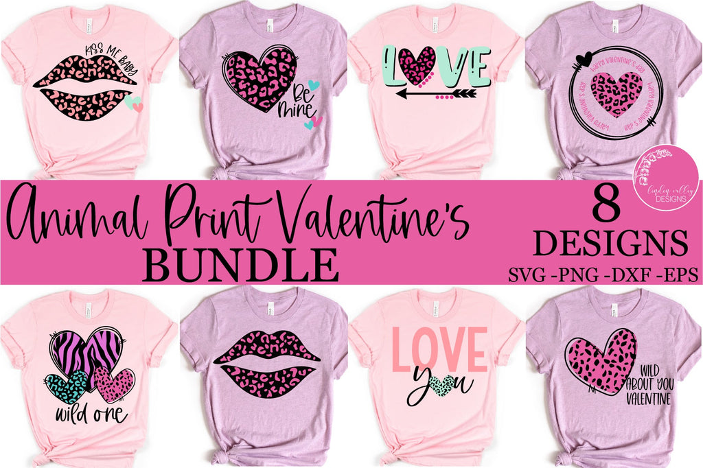 Animal Print Valentine SVG Bundle-Love SVG Bundle - So Fontsy