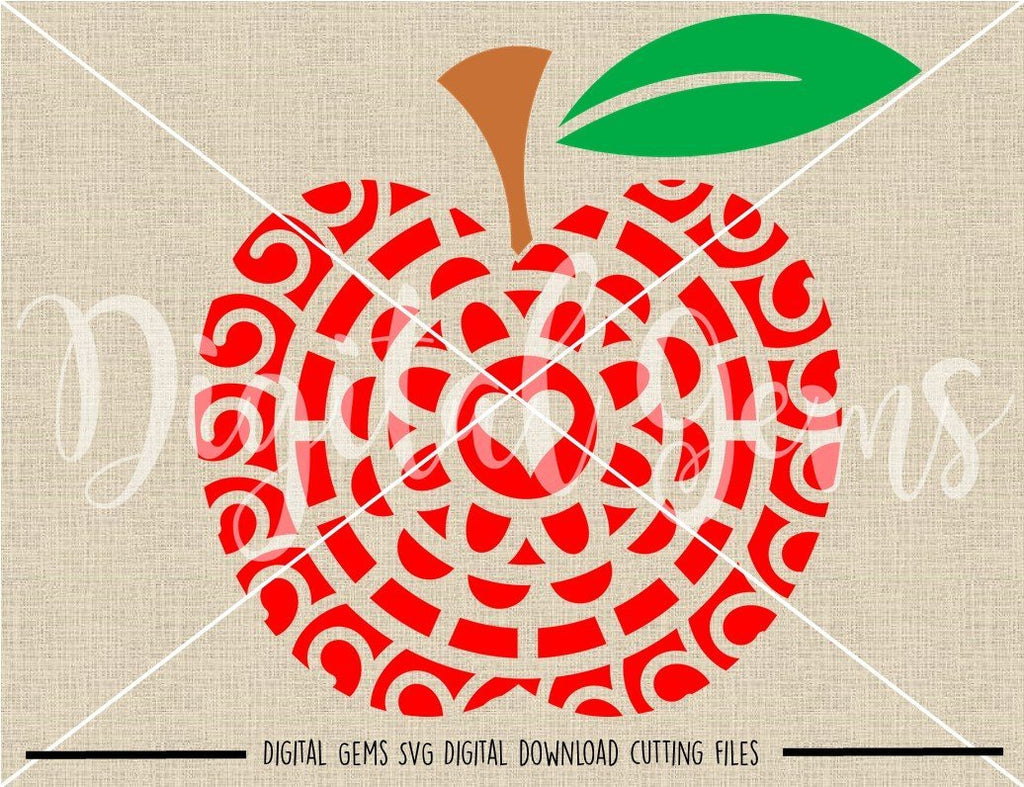 Apple SVG / DXF / EPS / PNG file - So Fontsy