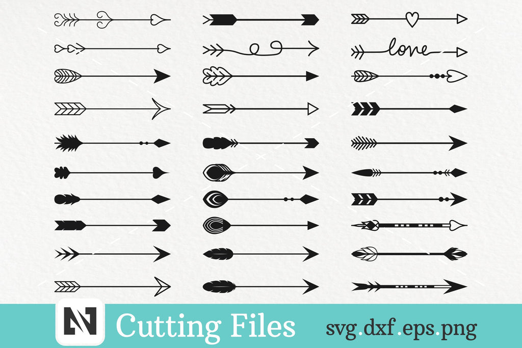 Arrow Svg, Arrow Clip Art, Tribal Arrow Svg, Ornament Svg - So Fontsy
