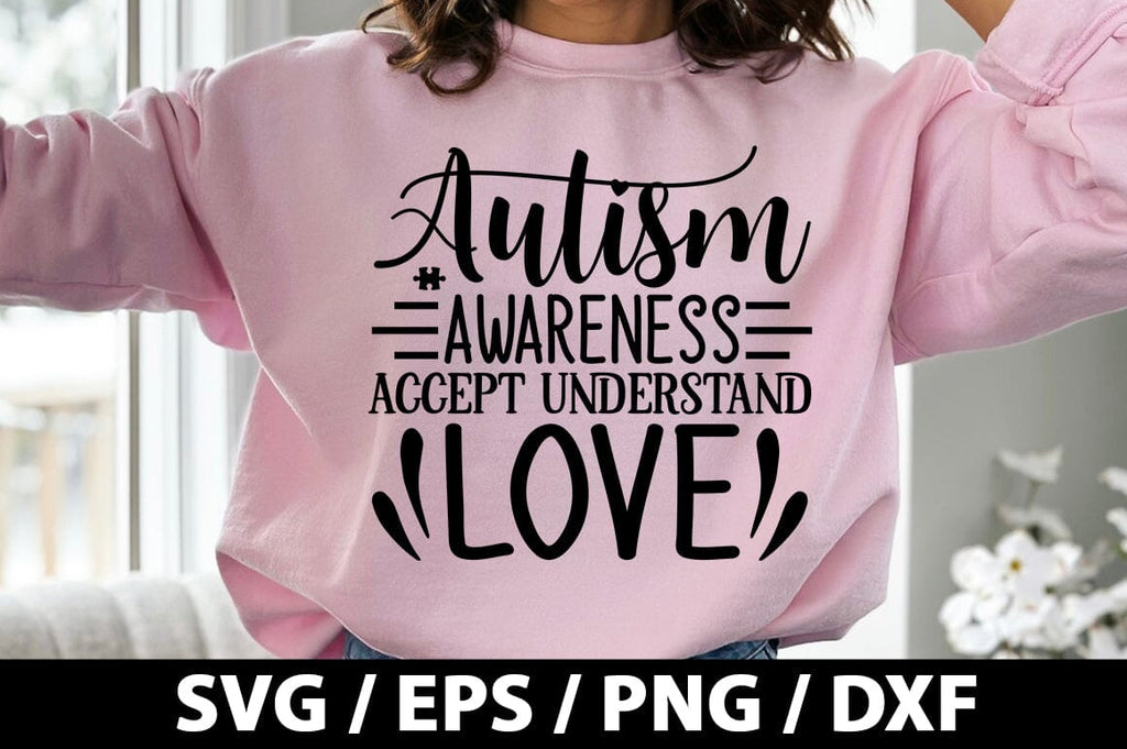 Autism awareness, accept understand love SVG - So Fontsy
