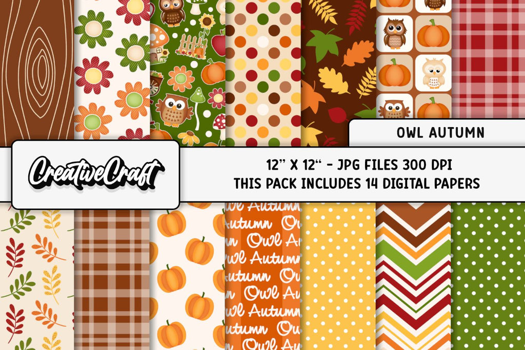 Autumn Fall Digital Papers, scrapbook backgrounds designs thankgiving ...