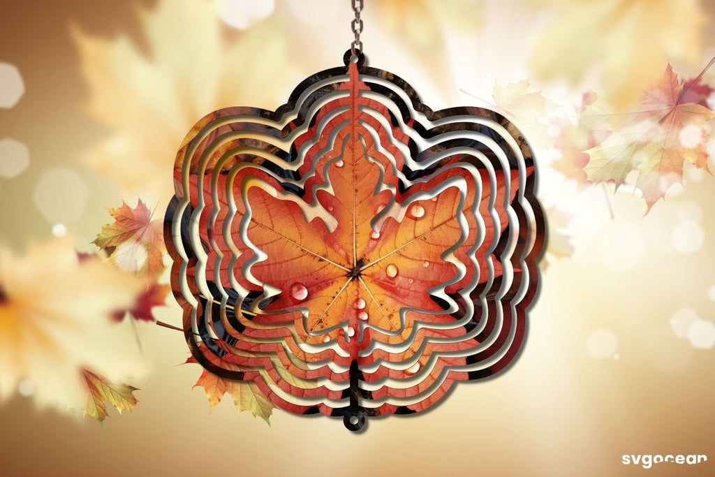 Autumn Leaf Wind Spinner Canva Mockup | Editable | Easy to use - So Fontsy