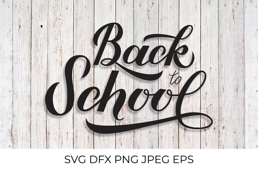 Back to school hand lettering SVG - So Fontsy