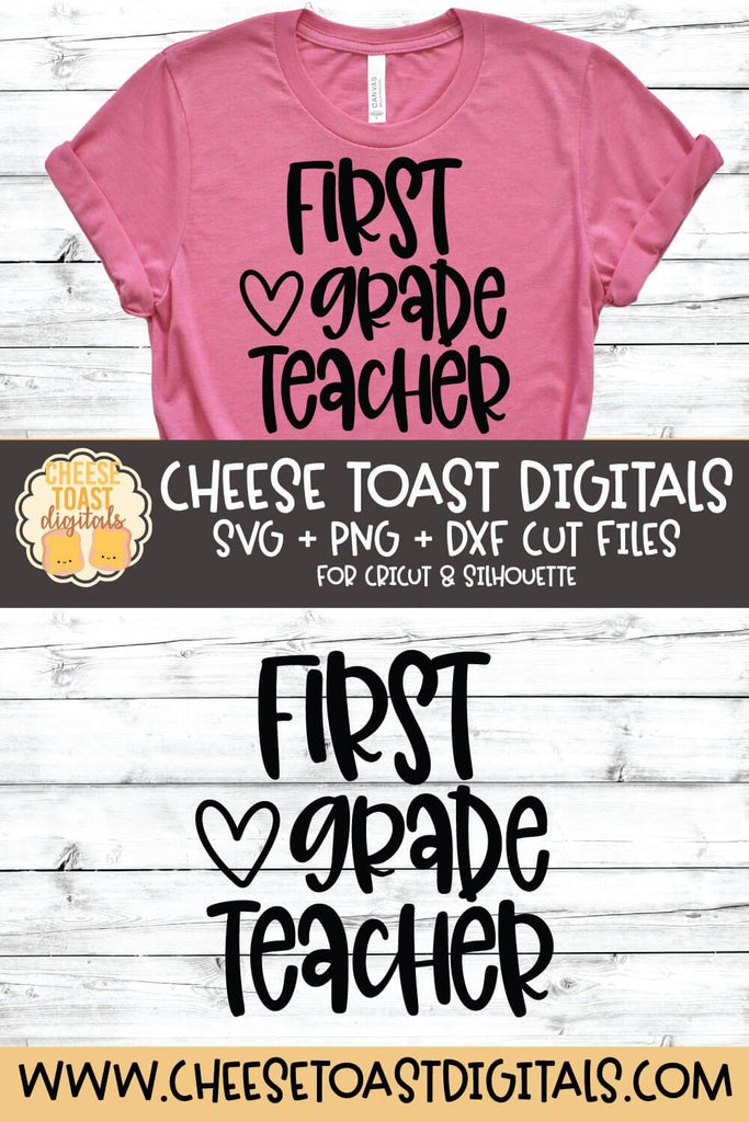 Back to School SVG | First Grade Teacher - So Fontsy