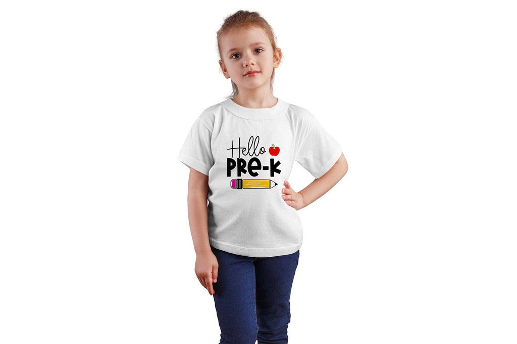 Back to School SVG - Hello Pre-k SVG - So Fontsy