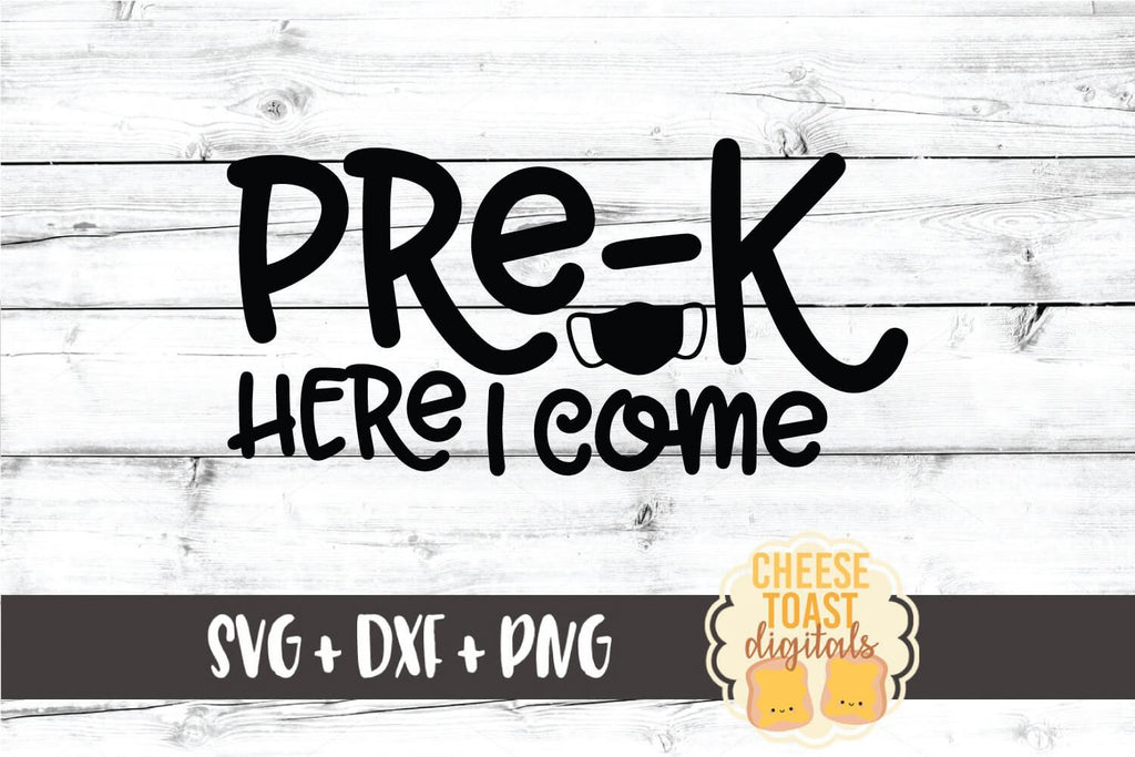 Back To School SVG | Pre-K Here I Come - Mask Design - So Fontsy