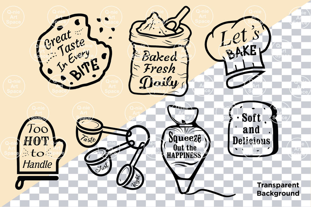 Baking Vector with Inspirational Saying SVG Bundle, Baking Monogram ...