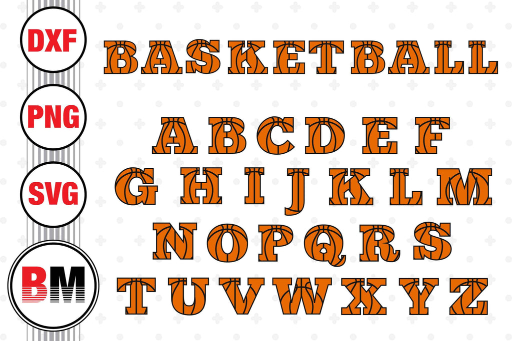 Basketball Letters SVG, PNG, DXF Files - So Fontsy
