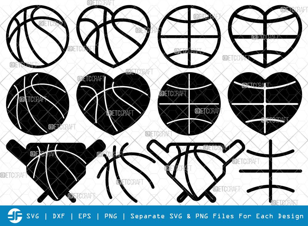 Basketball SVG Cut Files | Basketball Silhouette - So Fontsy