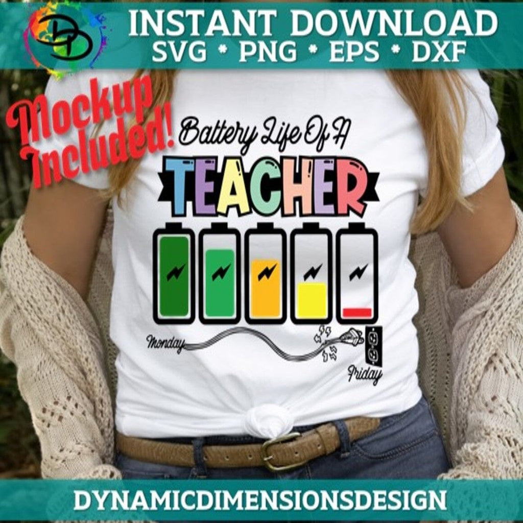 Battery Life of a Kindergarten Teacher - So Fontsy