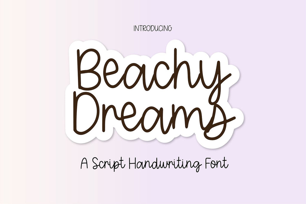 Beachy Dreams Cursive Handwriting - So Fontsy