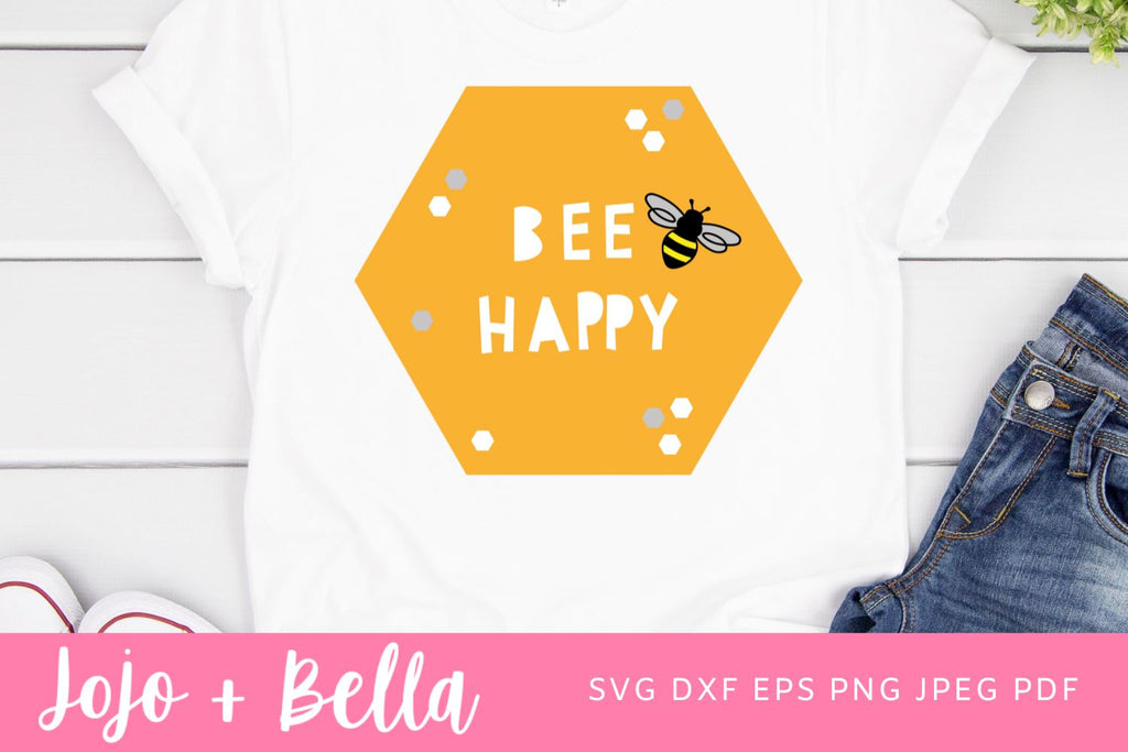 Bee Happy SVG, Bee happy, Bee kind, bee bundle file, honey bee, svg ...