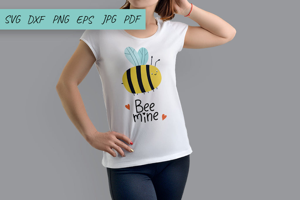 Bee SVG, Bee mine svg, Bumble Honey SVG, Valentines day - So Fontsy