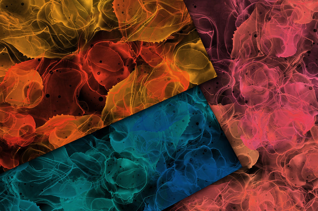 Black Alcohol Ink Digital Papers - So Fontsy