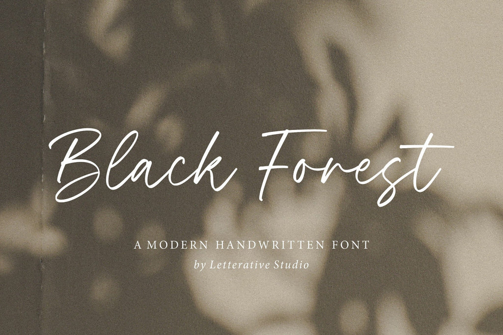 Black Forest Modern Handwritten Font - So Fontsy