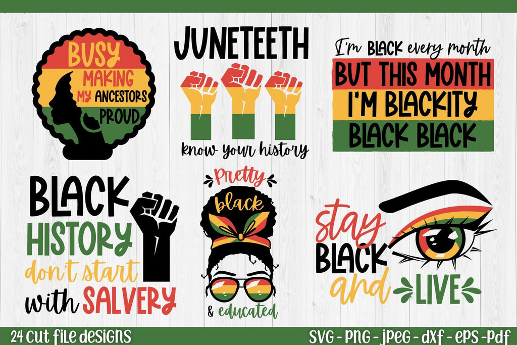 Black History Month SVG Bundle | Juneteenth SVG Cut File - So Fontsy