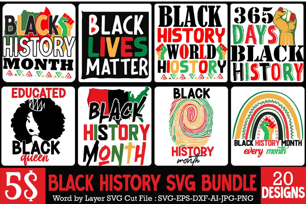 Black History Month SVG Bundle,Black History Month T-Shirt Design ...