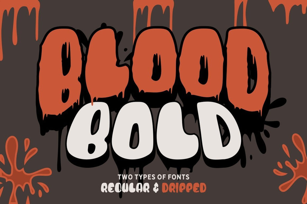 Blood Bold - Fun Halloween Two Fonts - So Fontsy
