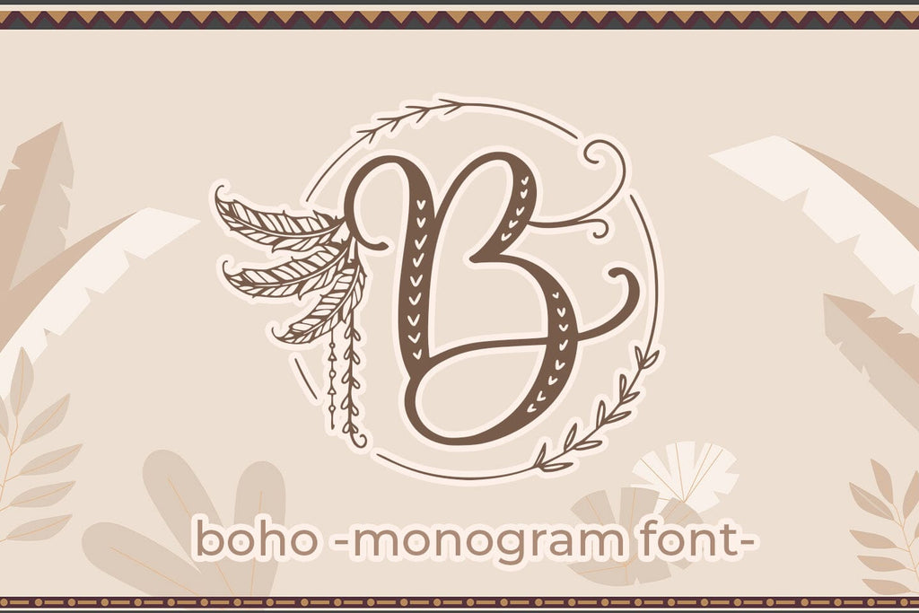 Boho Monogram - So Fontsy