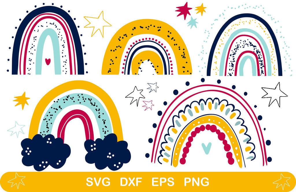 Boho Rainbow Bundle - So Fontsy