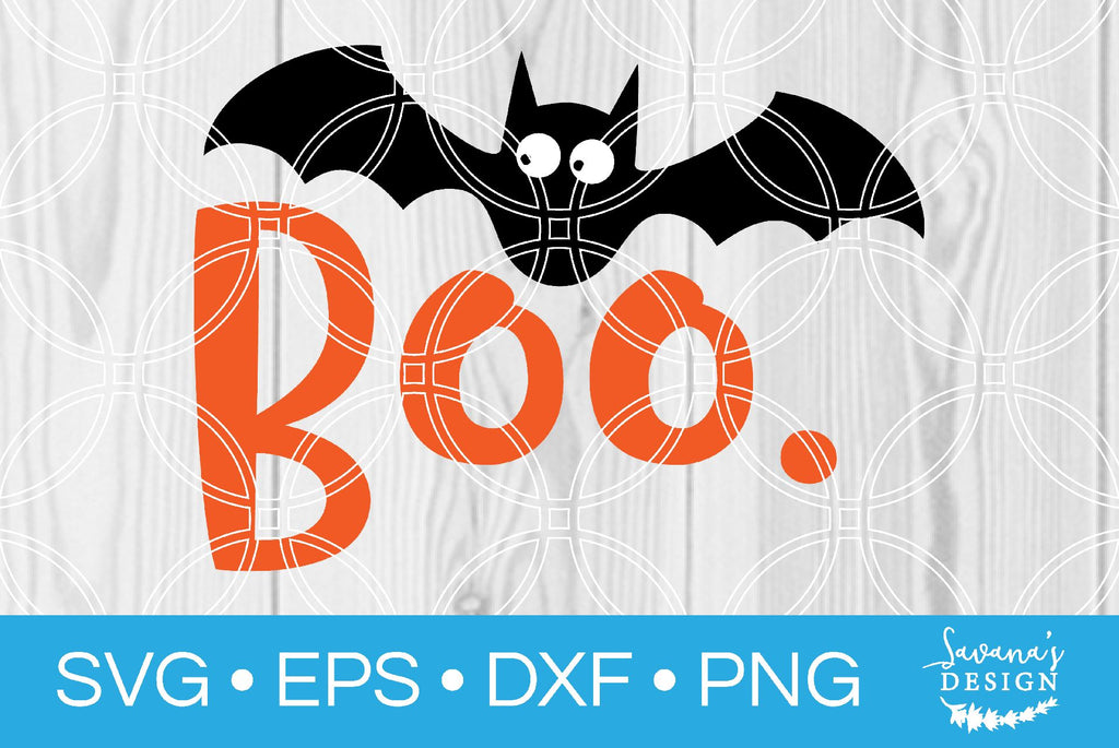 Boo Halloween Bat - So Fontsy