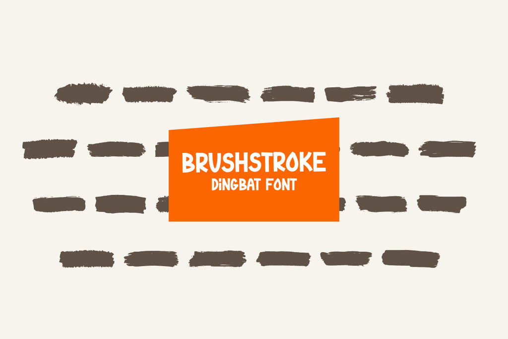 Brushstroke - Dingbat Font - So Fontsy