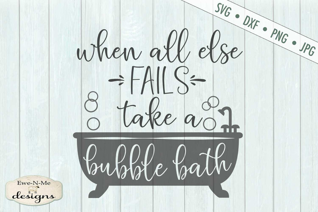 Bubble Bath - Bathroom - SVG - So Fontsy