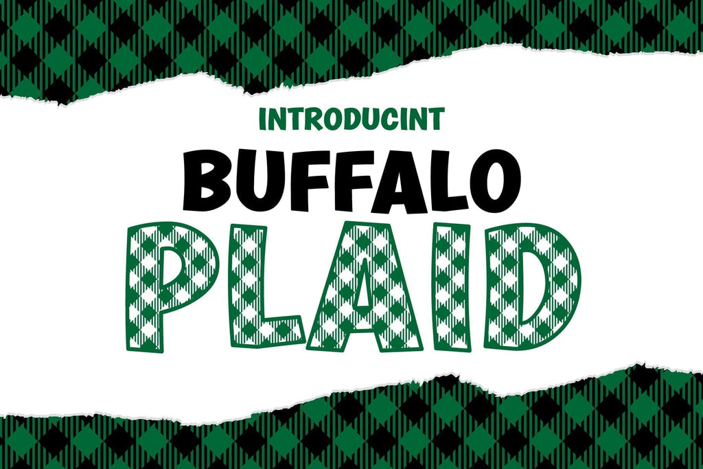 Buffalo Plaid Decorative Fonts - So Fontsy