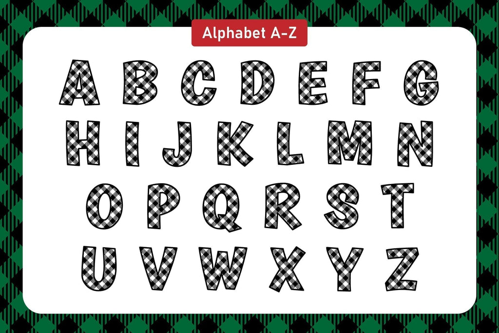 Buffalo Plaid Decorative Fonts - So Fontsy