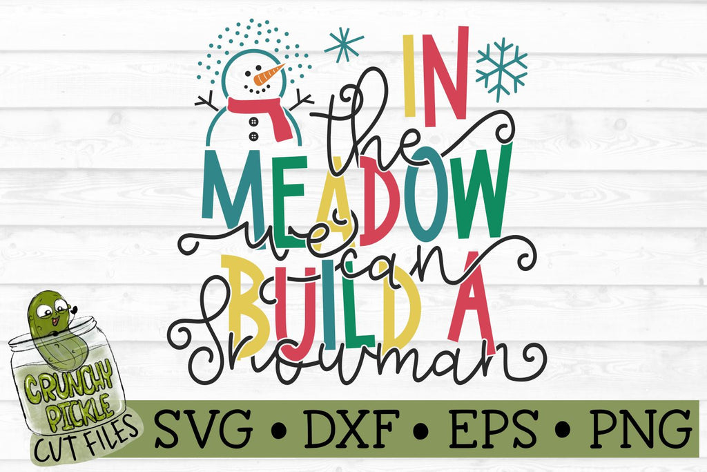 Build a Snowman Christmas SVG File - So Fontsy