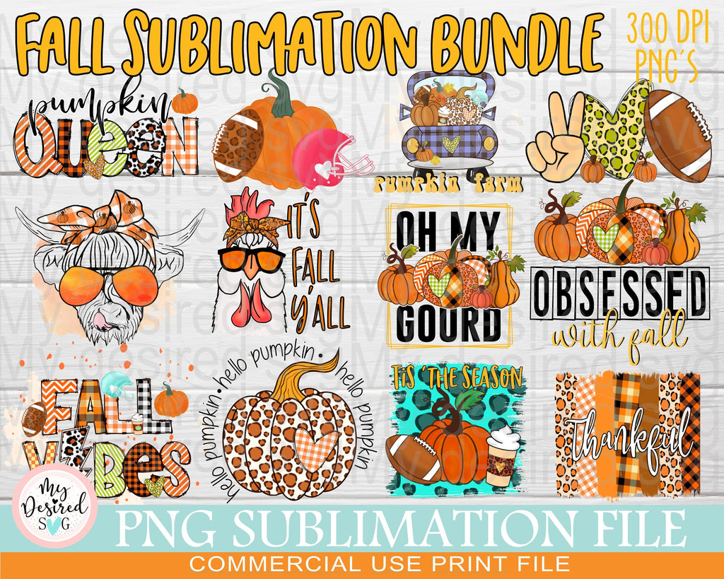 Bundle Fall Vibes Png, Thankful Vibes PNG - So Fontsy
